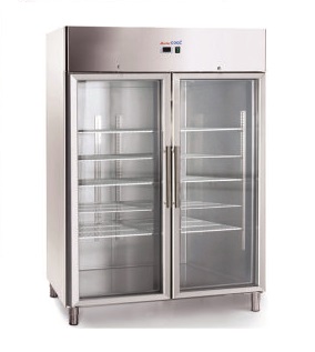 2 full glass door chiller